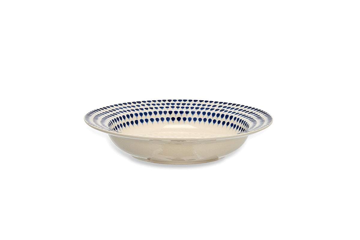 Indigo Drop Pasta Bowl - Opulence Interiors